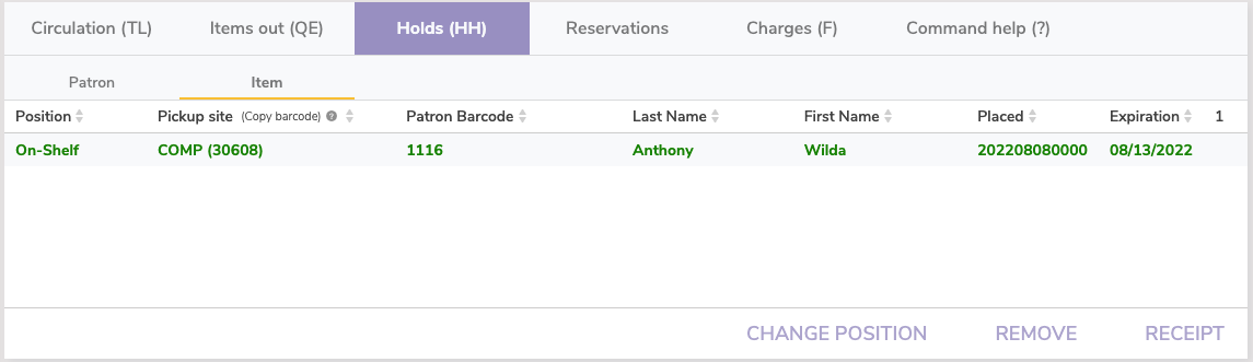Circulation Tabs – Alexandria™