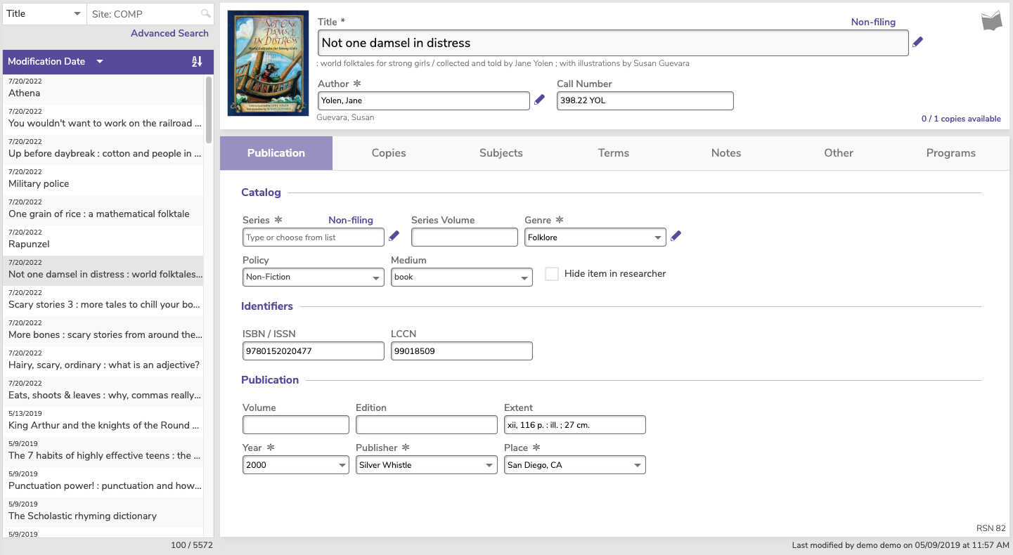 Items Tabs – Alexandria™