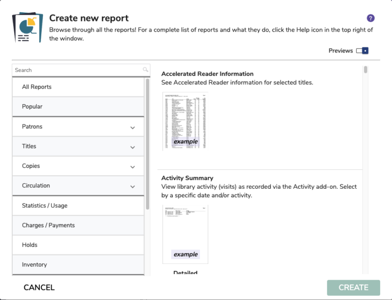 Reports – Alexandria™