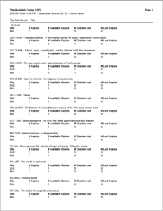 Reports – Alexandria™