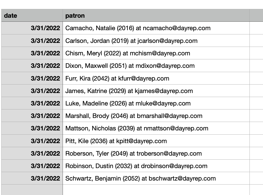 Overdue items notices–”Yes, I am sending them” – Alexandria™
