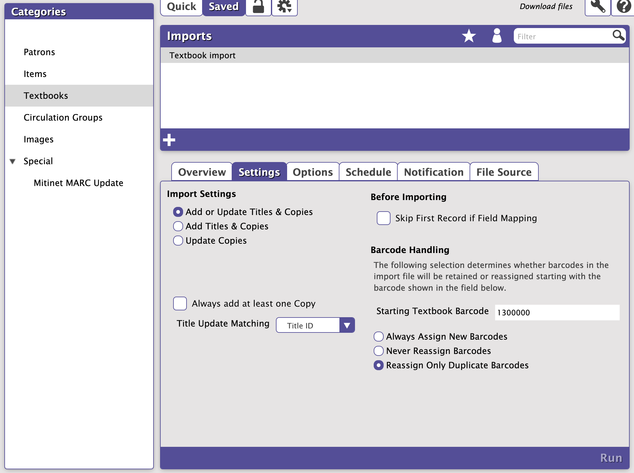 Import Items – Alexandria™