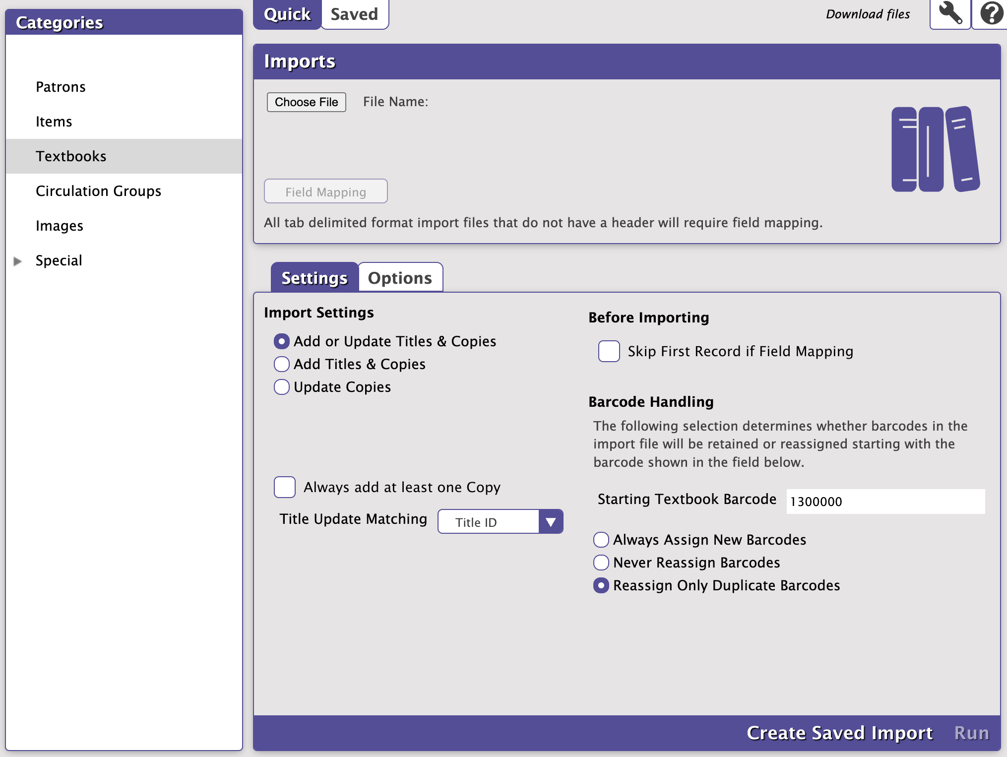 Import Items – Alexandria™