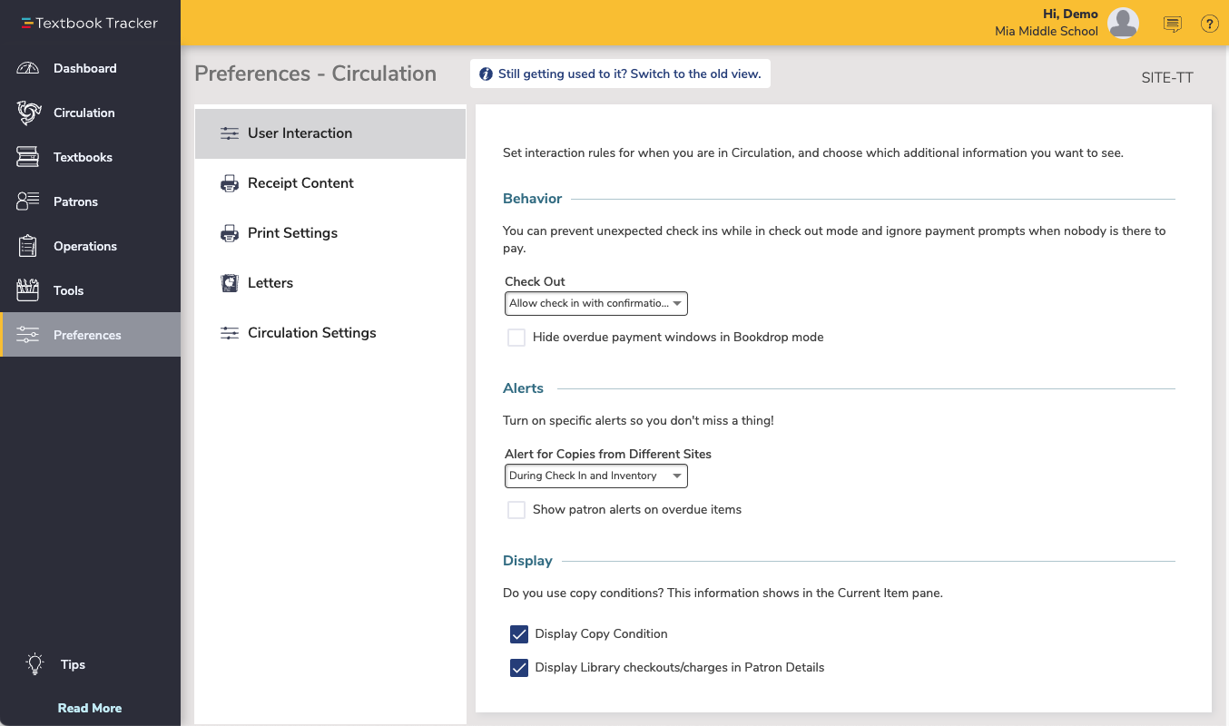 Circulation Preferences – Alexandria™