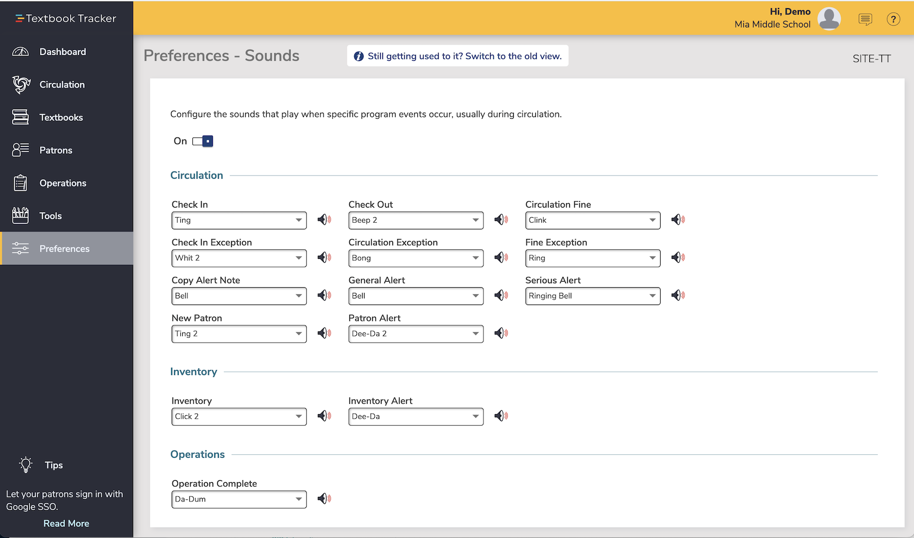 Sound Preferences – Alexandria™