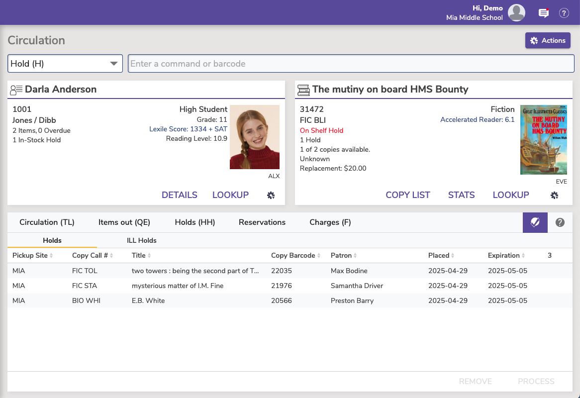 Circulation Tabs – Alexandria™