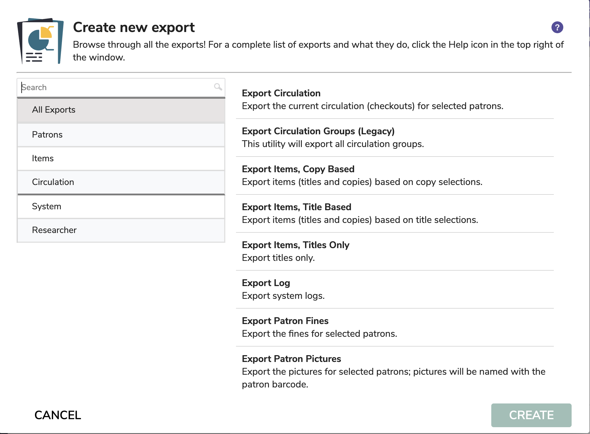 Export – Alexandria™
