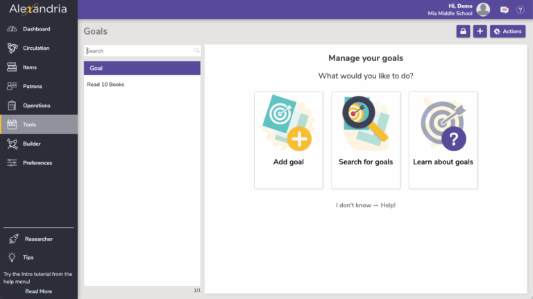 Goals – Alexandria™